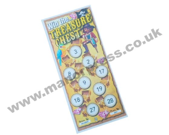 Treasure Chest Bingo Tickets - 1 PAD